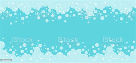 비누 버블 벡터 배경 거품 추상 프레임 테두리를 비눗절 세탁 및 샴푸 패턴 투명 발포성 기포 스트림 만화 소다 팝 피지 음료 탄산 비누 거품에 대한 스톡 벡터 아트 및 기타