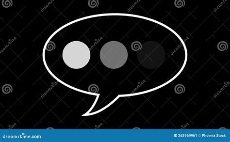 Black And White Simple Attractive Speech Chat Bubbles For Text And Chatting Stock Illustration
