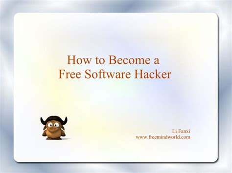 how to become a free software hacker odp computer software and applications computing