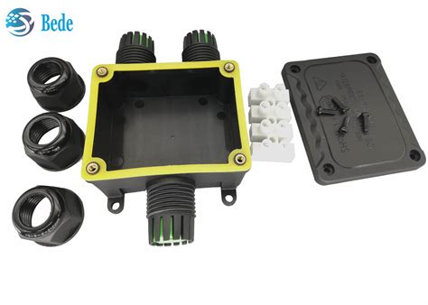 Y Tee Type Outdoor Wire Ip68 Waterproof Junction Box With Terminal Blocks