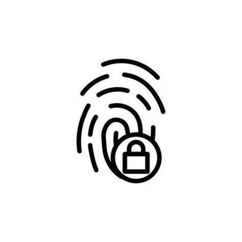 Biometric Security Icon Set Fingerprint Royalty Free Vector