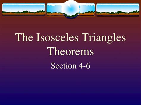 PPT Isosceles Triangle Theorems Overview PowerPoint Presentation Free Download ID