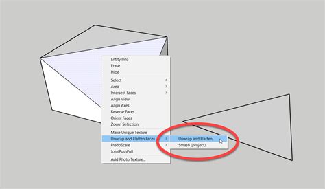 Unwrap And Flatten Faces Extension For SketchUp By As