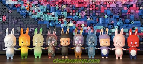 Labubu Redblue Style Clear Box Toys