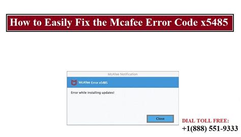 how to easily fix the mcafee error code x5485 by jhon smith medium