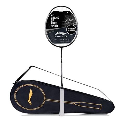 li ning ignite 7 speed carbon fibre strung badminton with full racket