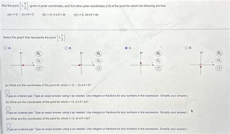 solved plot the point 1 2π given in polar coordinates