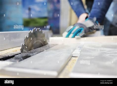 Workshop With Tools And Electric Saws In The Process Of Manufacturing Parts Stock Photo Alamy