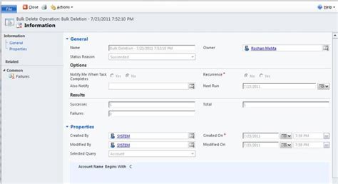 Bulk Deletion Of Records In Microsoft Dynamics Crm 2011 Magnetism