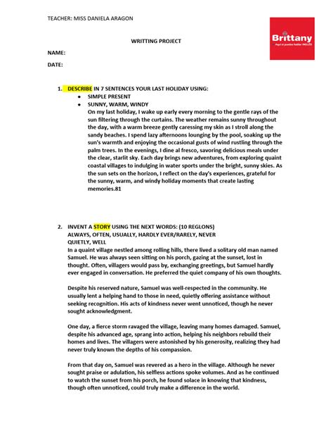 E1 Writting Project Final Exam Pdf Earth Sciences