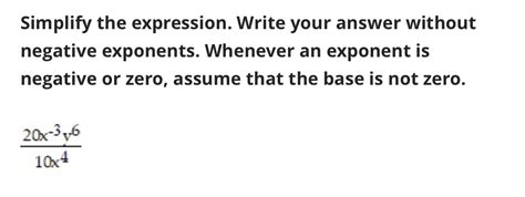solved simplify the expression write your answer