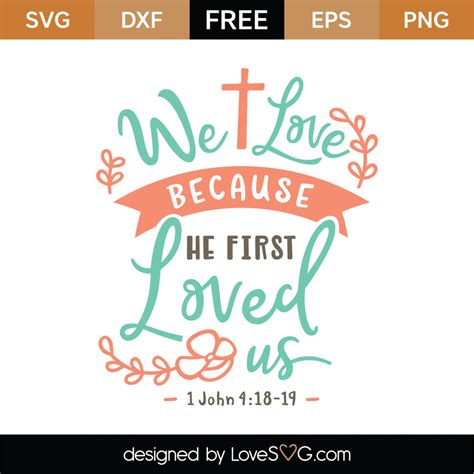 Free 1 John 418 19 Svg Cut File