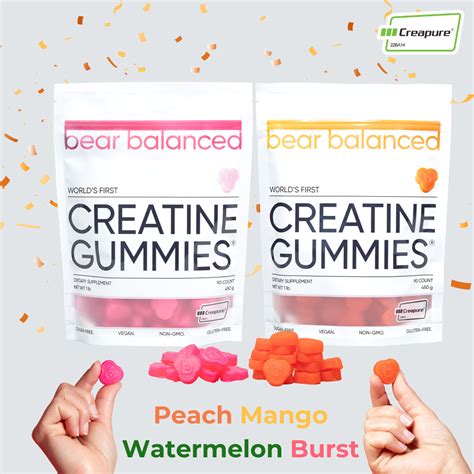 Peach Mango Watermelon Burst Bundle Creatine Gummies