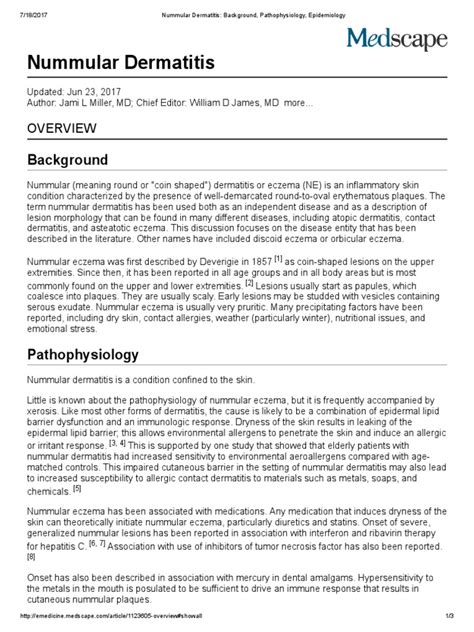 Dermatitis Numularis Pdf Pdf Dermatitis Allergy