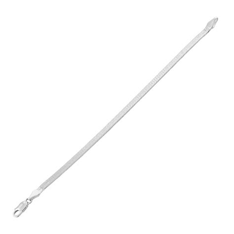 Anspruchsvolle Sterling Silber Fischgräten Halskette