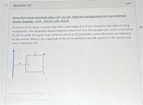 Solved Instruction Input Numerical Values Only No Unit Chegg