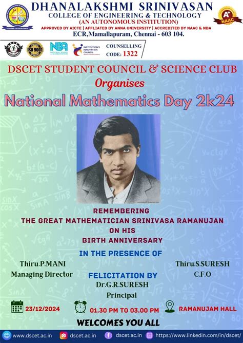 Dhanalakshmi Srinivasan College Of Engineering And Technology Autonomous On Linkedin