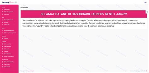 Sistem Informasi Laundry Berbasis Web Codeigniter