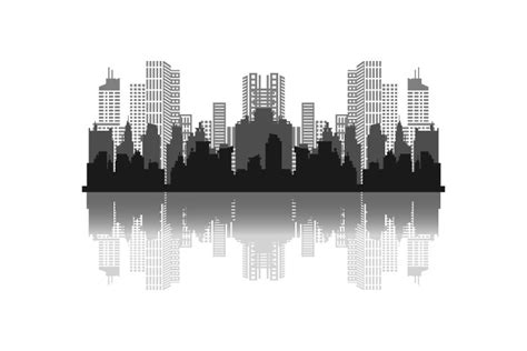 Abstract City Building Skyline Vector Graphic By Muhammad Rizky