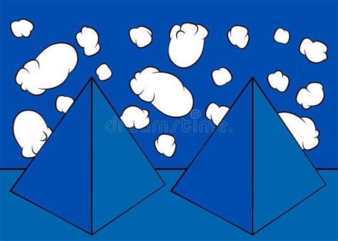 Comic Book Blue Pyarmid Pop Art Background Stock Vector Illustration Of Conspiracy Cartoon