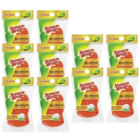 3m 스카치브라이트 제로 스크래치 항균 스펀지 수세미 10개입 1개 에누리 가격비교