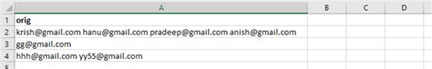 Excel How To Separate Mixed Email Ids From Cell Stack Overflow
