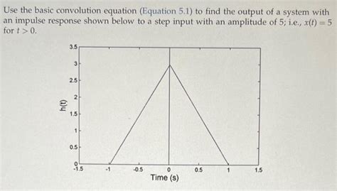 Solved Use The Basic Convolution Equation Equation 51 To Solved Use The Basic Convolution Equation Equation 51 To