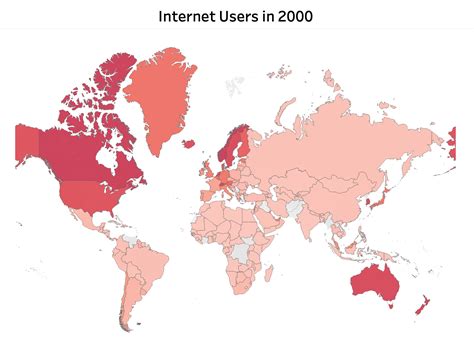 Rising Internet Usage Worldwide Since Information Visualization