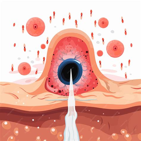 Medical Illustration Of Polyp Removal Procedure Premium Ai Generated Vector