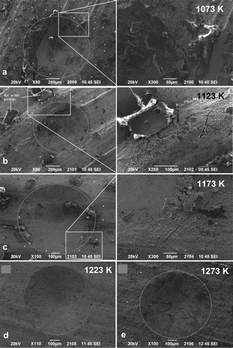 Sem Image Of Indentation On The Specimen Boronized At A 1073 K B