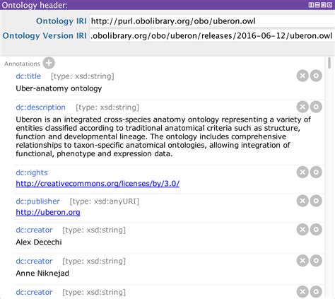 Ontology Header