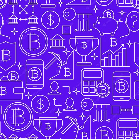 Premium Vector Bitcoin Seamless Pattern