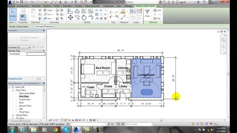 Revit 07 03 Sketching The Floor Boundary Draw Lines Youtube