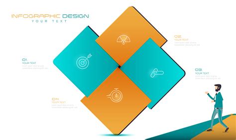 인포그래픽 템플릿 배너 디자인 스톡 일러스트레이션 보도 차트 개념 스톡 일러스트레이션 광고 조언 사업가 브로셔 비즈니스 배경 4에 대한 스톡 벡터 아트 및 기타 이미지