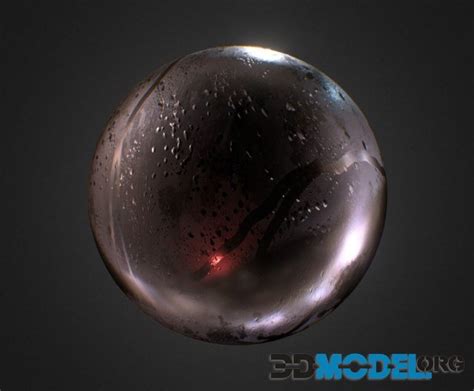 3d Model Wet Sphere Pbr