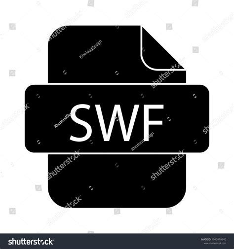 Swf File Vector Symbol Vector De Stock Libre De Regalías 1040370940