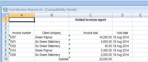 Is It Possible For Me To Check Voided Invoice Report Handdy Invoice Help And Support