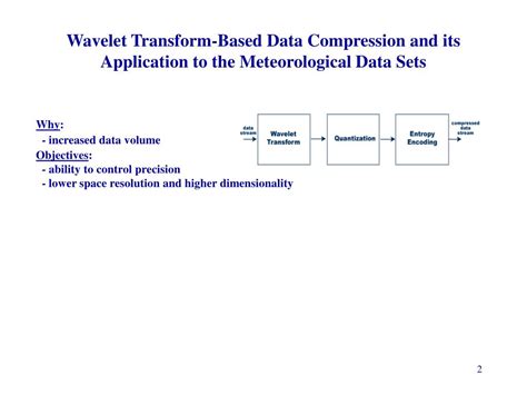 Ppt Wavelet Transform Based Data Compression And Its Application To The Meteorological Data