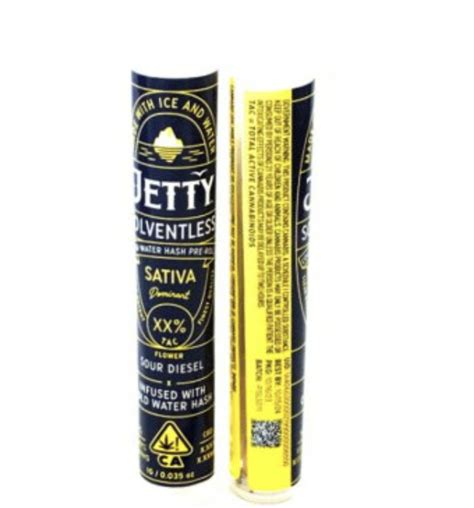 Jetty Extracts Infused Solventless Sour Fuel Preroll 1g The Kind Center