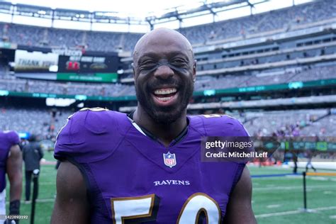 Outside Linebacker Justin Houston Of The Baltimore Ravens Celebrates