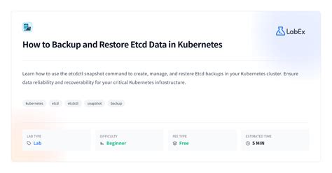 How To Backup And Restore Etcd Data In Kubernetes Labex