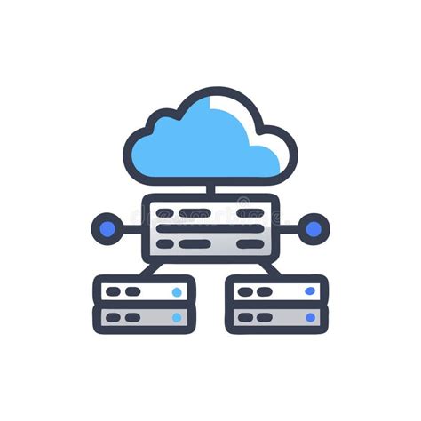 Essential Iaas Icon For Virtual Infrastructure Stock Image Illustration Of Social