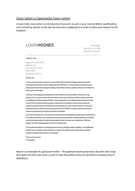 Speculative Application Cover Letter How To Write A Cover Letter
