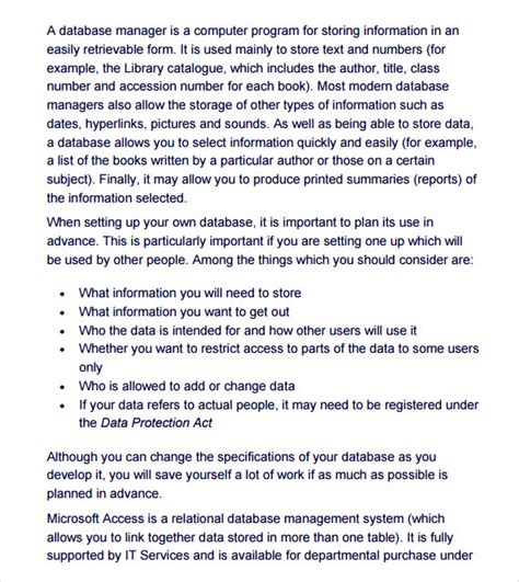 Free 7 Sample Access Database Templates In Pdf