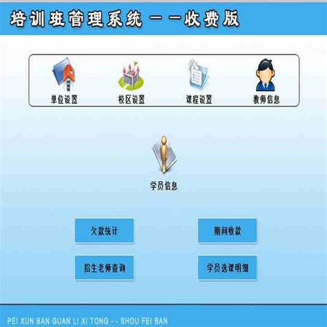 培训班管理系统软件收费版10 广泛适合培训班，培训中心，培训学校等场合使用 欠款统计、期间收款、招生老师查询、学员选课明细教育行业电脑