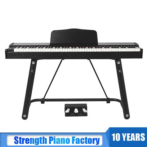 Portable Electronic Piano Keyboard Black 88 Keys Digital Piano