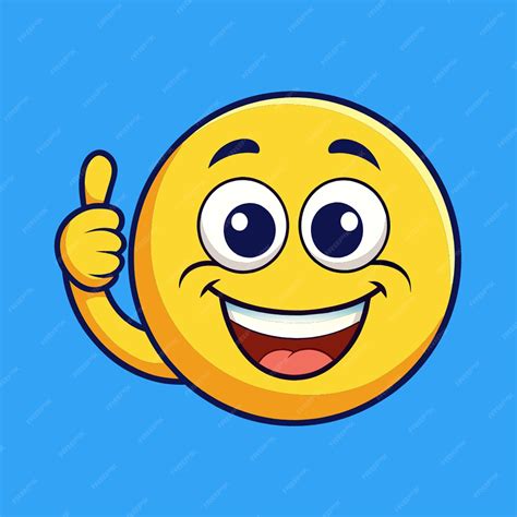 Thumbs Up Emoticon Vector Design Of An Emoticon Showing Thumbs Up