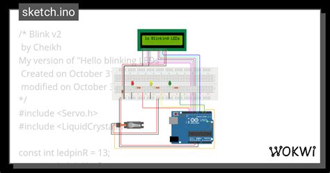 My Hello Blinking Leds Wokwi Esp32 Stm32 Arduino Simulator