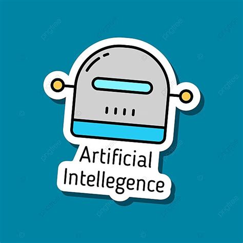 colorful ai robot sticker with modern tech design vector robot clipart