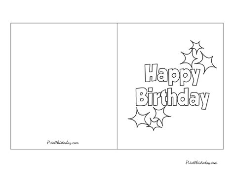 Free Printable Black And White Happy Birthday Cards Free Printable Birthday Cards